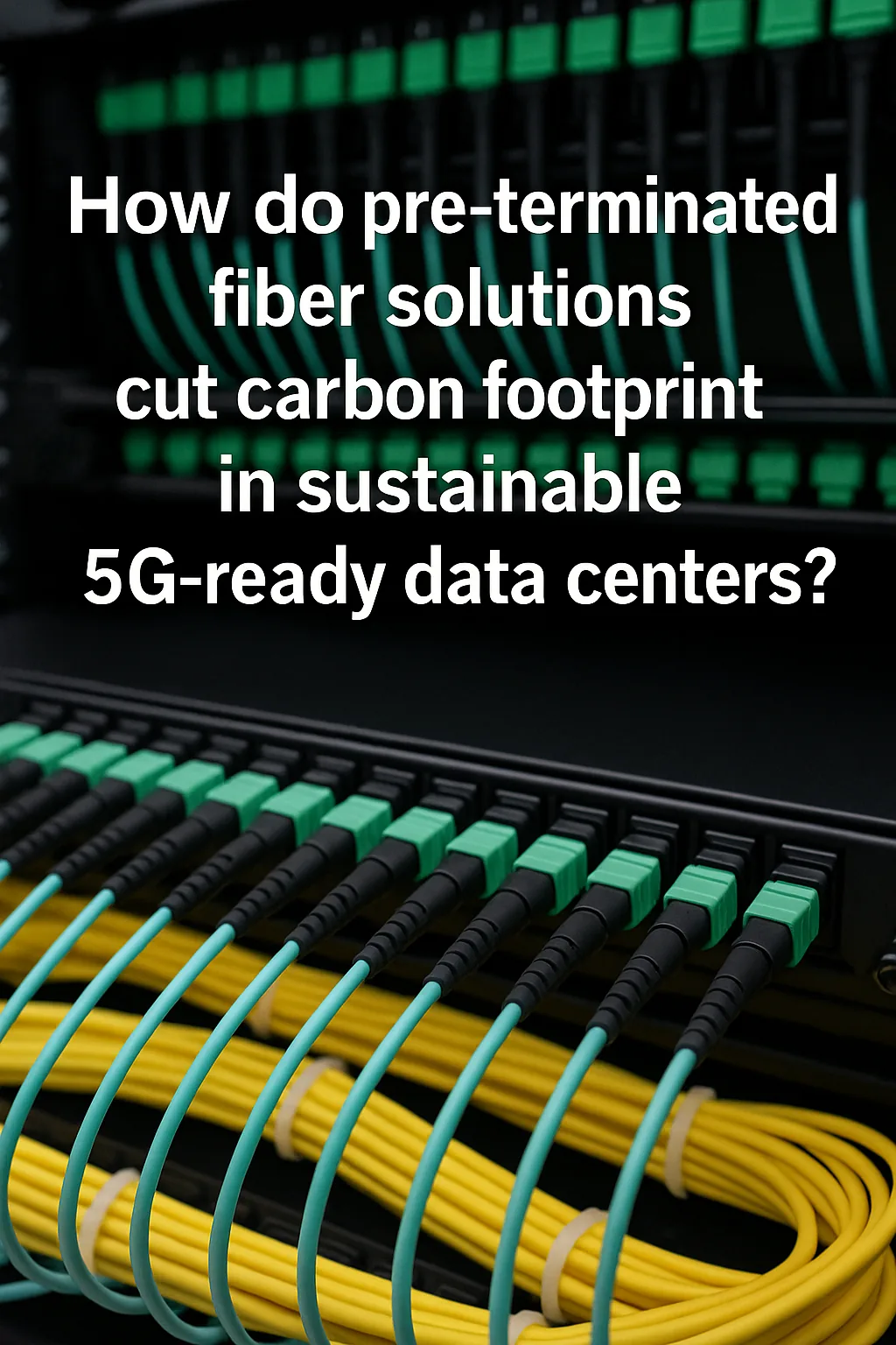 Cut Carbon in 5G-Ready Data Centers with Pre-Terminated Fiber